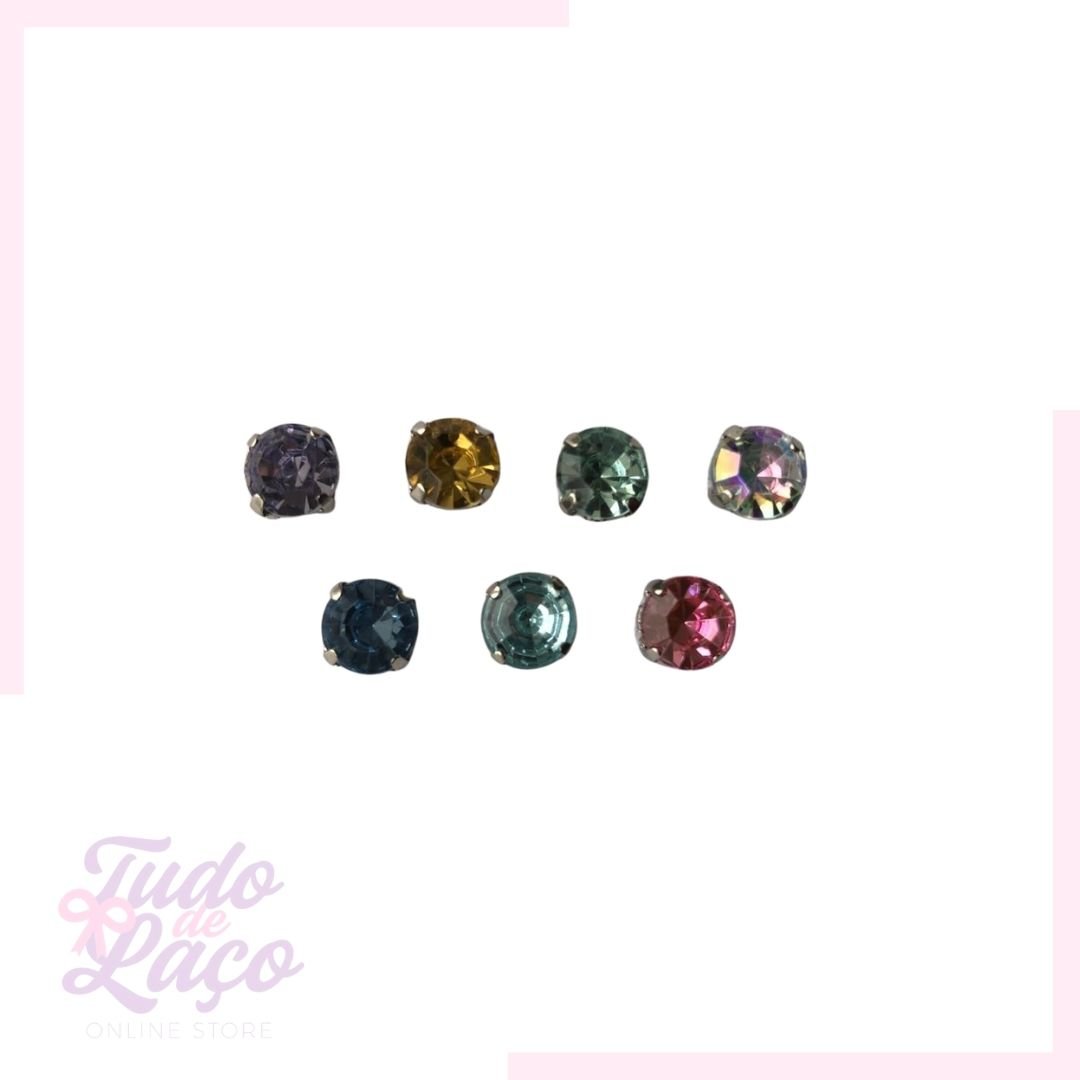 PEDRA STRASS 8mm (5 unidades) - Tudo de Laço